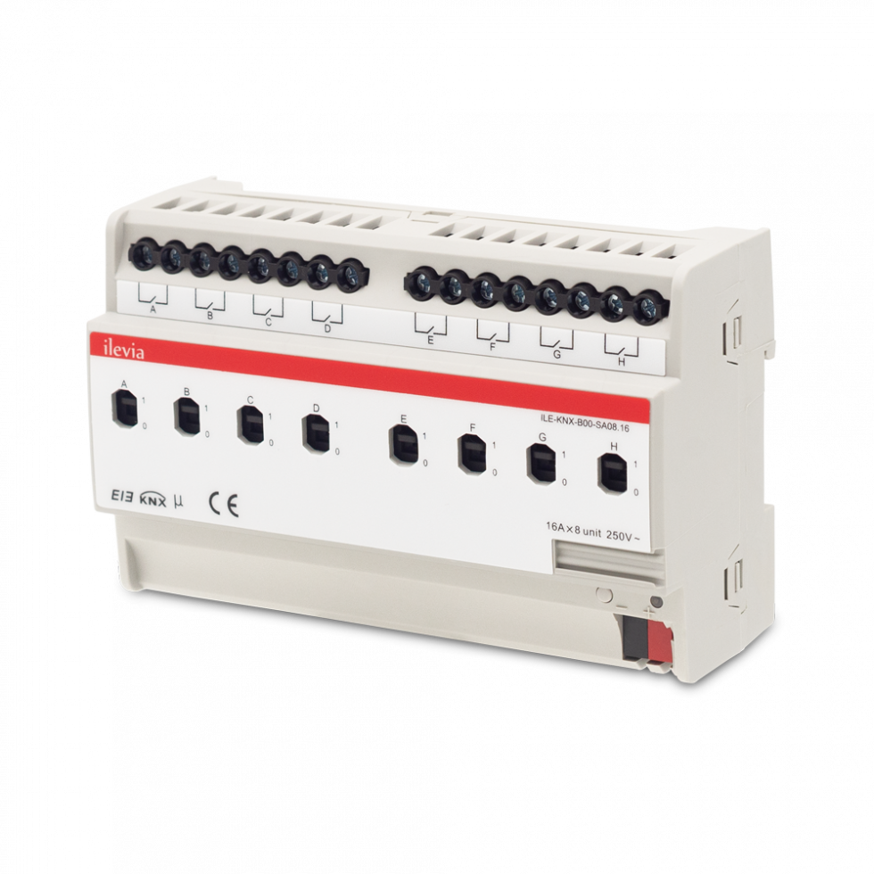 KNX Switch Actuator 8-Fold 16A | Ilevia Smart Home and Building Controls - KNX, Modbus, BACnet ...